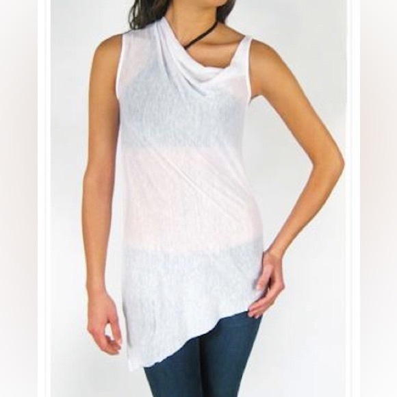 Helmut Lang | Tops | Helmut Lang Asymmetric Threadbare Twist Back Strap ...